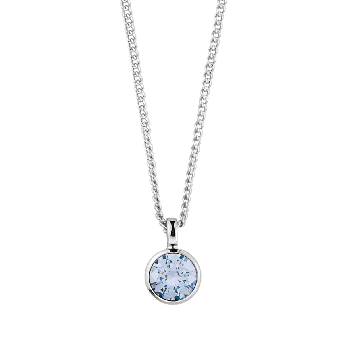 Ette Shiny Silver Necklace - Light Blue - Dyrberg/Kern NZ