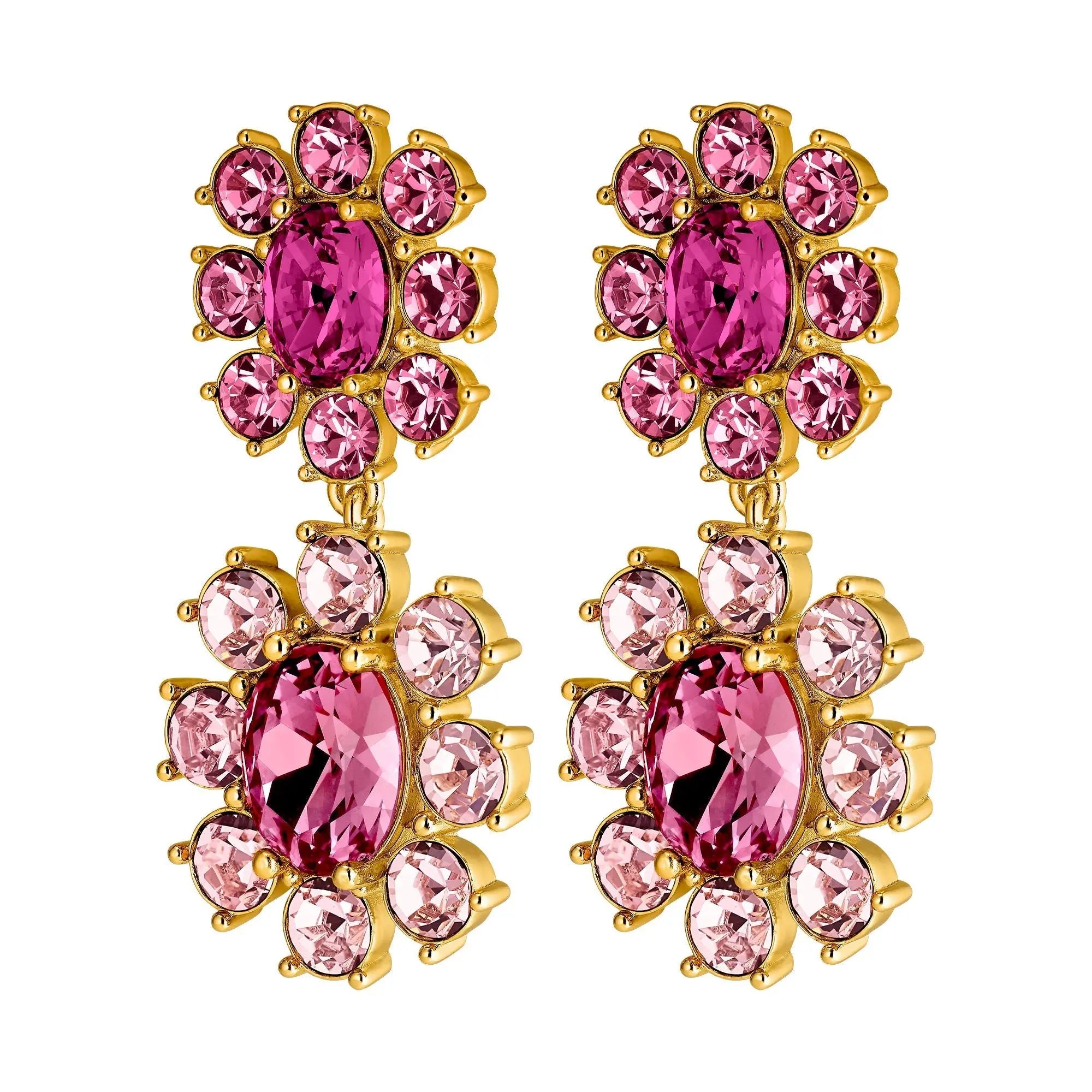 Lina Gold Earrings - Rose / Pink - Dyrberg/Kern NZ